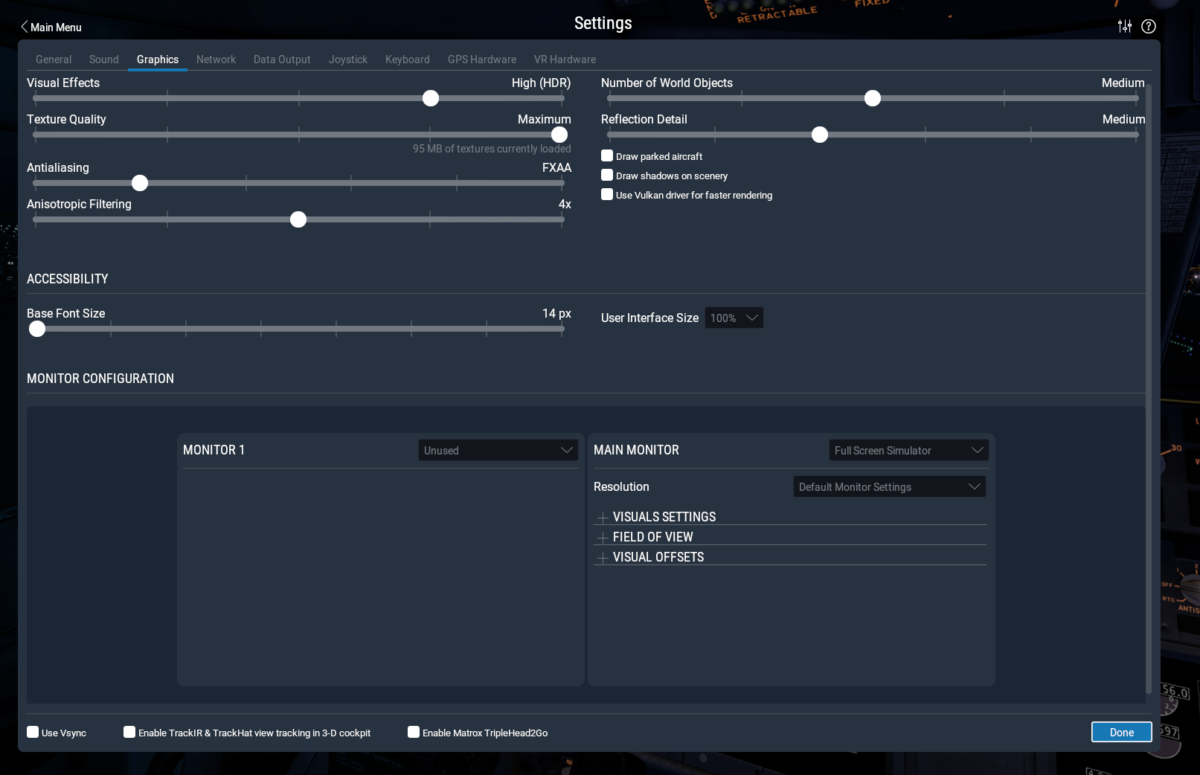 Recommended settings | Vrgineers