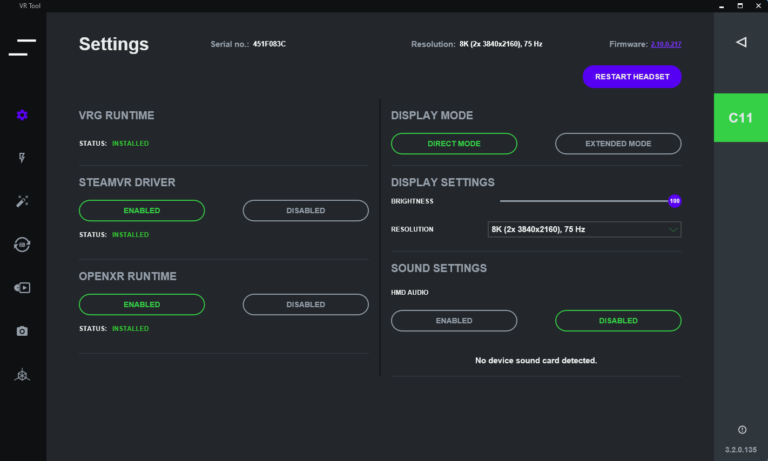 SteamVR driver | Vrgineers