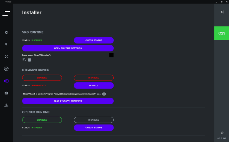 SteamVR driver | Vrgineers
