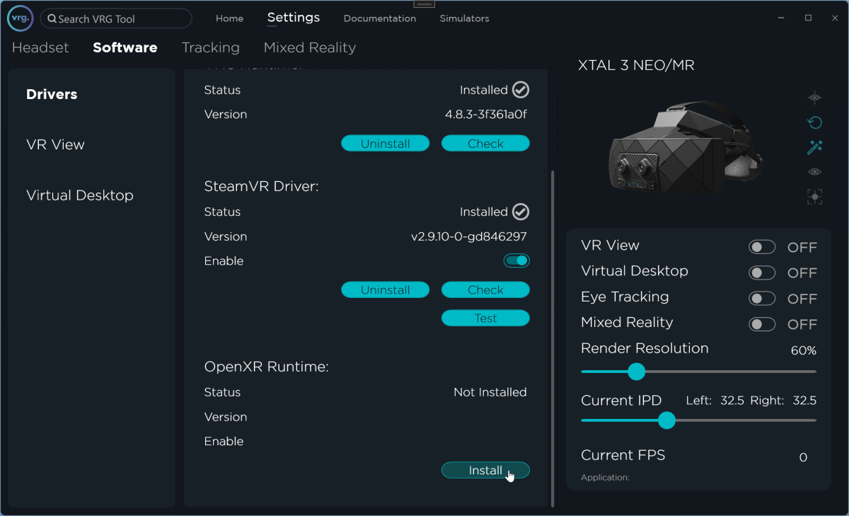 OpenXR Runtime | Vrgineers